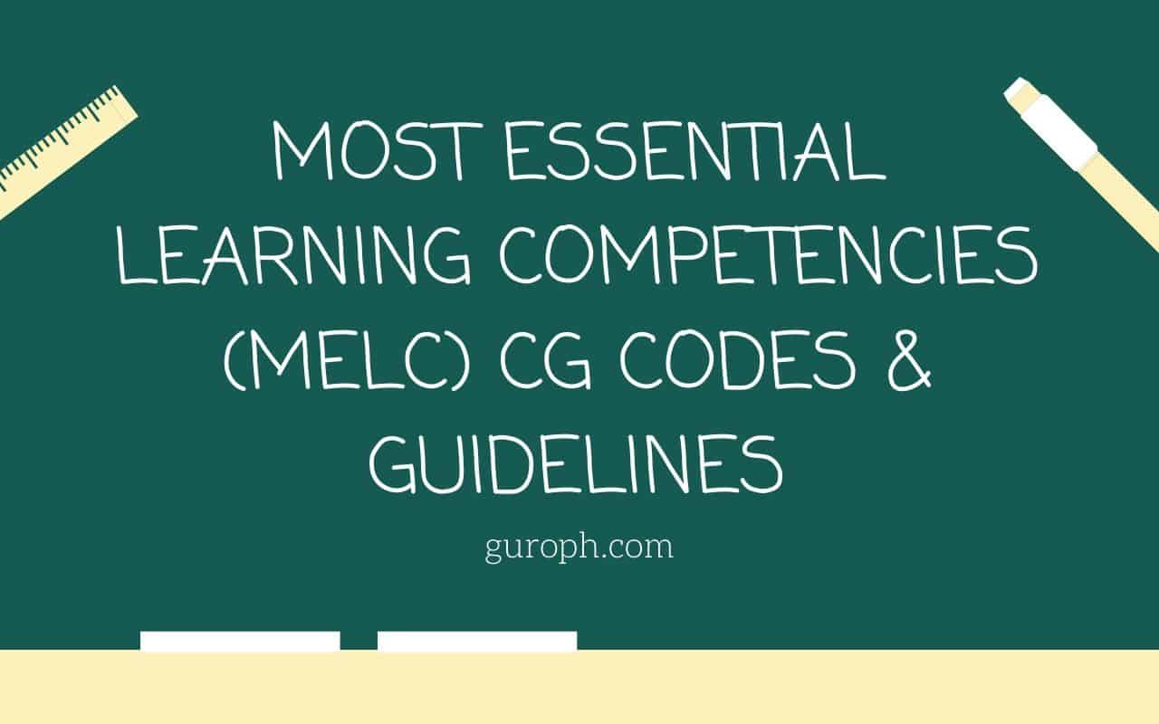 Most Essential Learning Competencies MELC CG Codes Guidelines