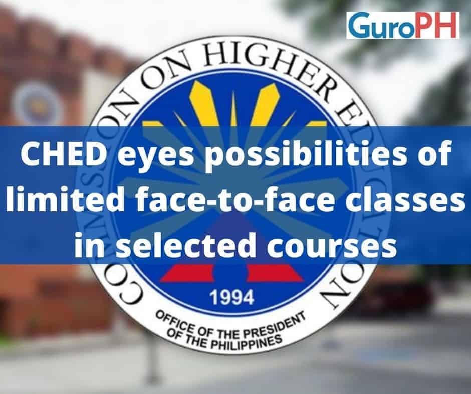 CHED eyes possibilities of limited face-to-face classes in selected courses