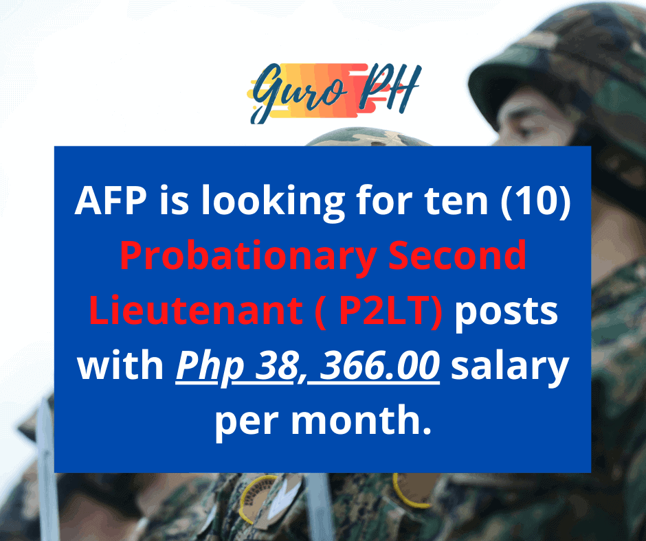 Teachers are now welcome to apply in AFP until April 6,2021