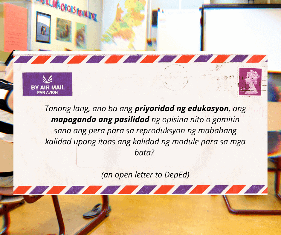 Sulat sa Tagapamahala ng Edukasyon Sulat sa Tagapamahala ng Edukasyon