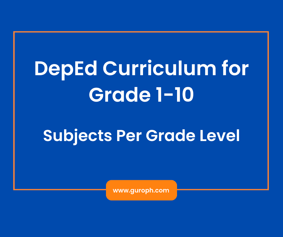 DepEd Curriculum for Grade 1-10
