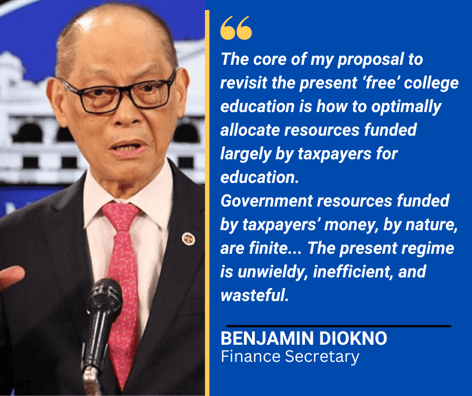 Diokno Proposes Review of Free College Education